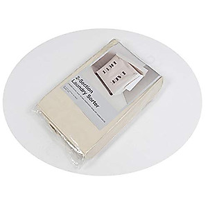 KLgeri 2 Sections Laundry Sorters Hamper with Wheels Collapsible Storage Baskets (L)