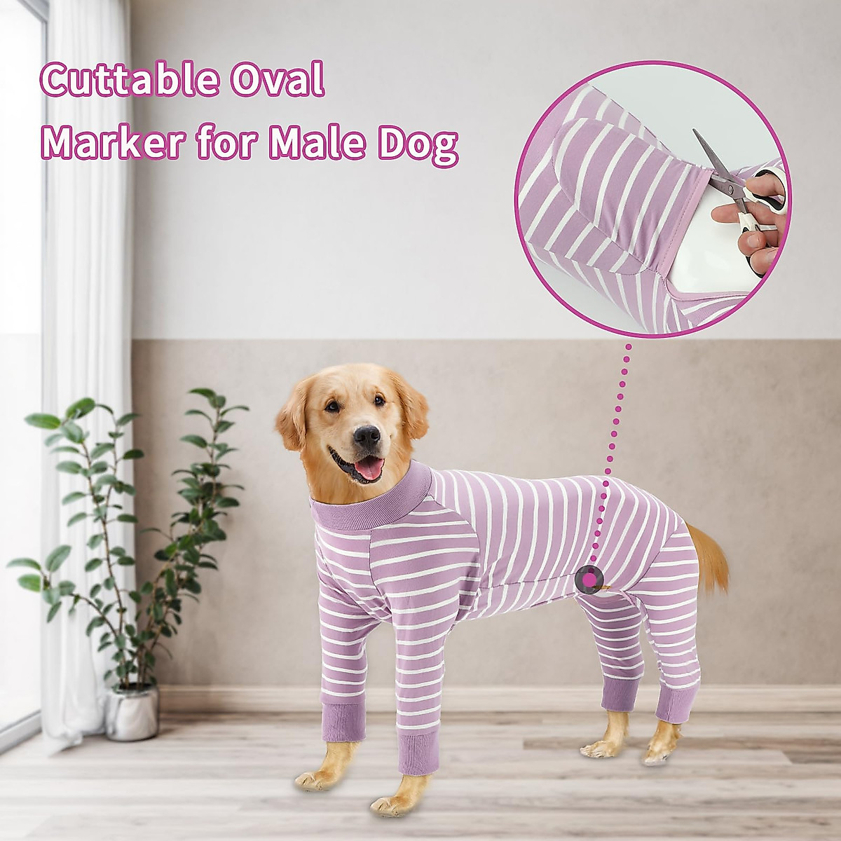 FHTONGE Dog Surgery Recovery Suit, 2 Pcs Dog Onesie Surgical Suit for After Neuter Spay Abdominal Wounds Protector, Snugly Long Anti-Licking Sleeve Dog Pajamas for Shedding Skin Disease Medical 5XL