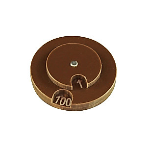 LITKO Circle Combat Dials | Wound Health Tracker | Life Counter | Tabletop Games | Collectible Card Games | Living Card Games | Role Playing | RPG | 0-100 (Brown)