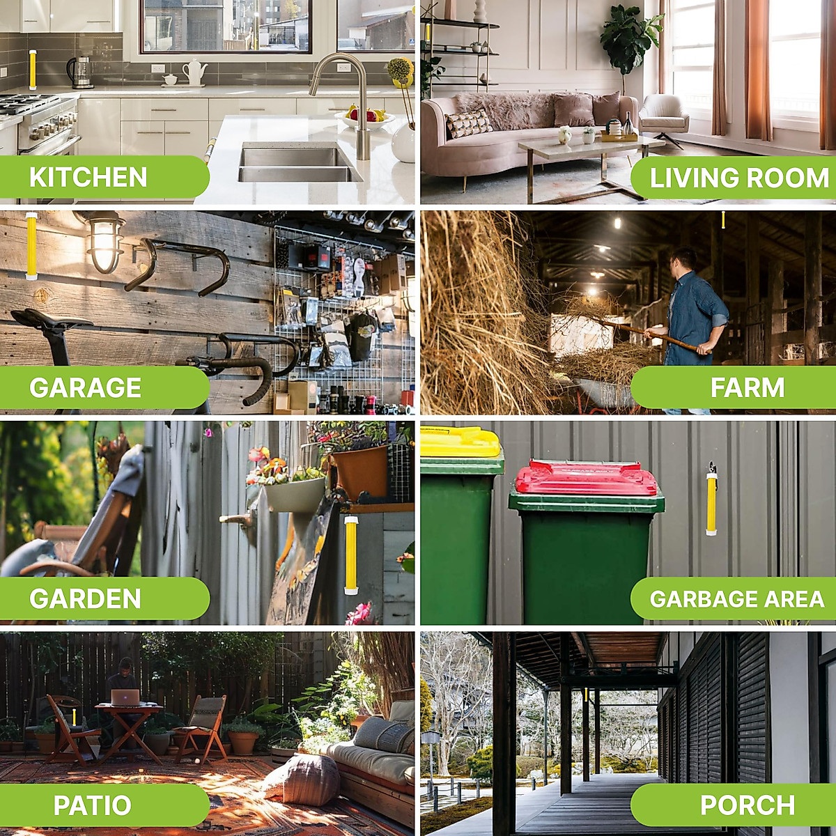 Trappify Hanging Fly Traps Outdoor: Fruit Fly Traps for Indoors | Gnat Trap | Gnat Traps for House Indoor | Fly Trap Indoor - Disposable Sticky Fly Trap for Indoor House Pest Control (4 Pack)