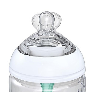 Dr. Talbot's Anti-Colic Bottles with Soft Flex Pacifier - 9 oz - (4-Pack) Baby Bottles for Newborn Babies 0+ Months - Self Sterilizing Bottles with Slow Flow Soft Flex Nipple and Venting System