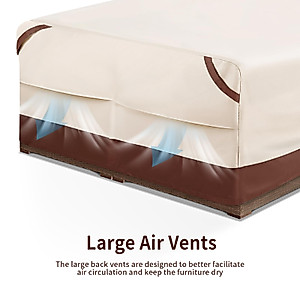 Bestalent Patio Furniture Set Covers Waterproof, Outdoor Table and Chair Covers Rectangular, Fits up to 108"L x 82"W x 28"H