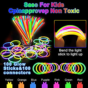 SHQDD 244 Pack Glow in the Dark Party Supplies for Kids, New Year Party Favors for Kids, Glow Party Favors for Kids 8-12, Kids Led Light Up Party Favors,Kids New Years Eve Party Supplies