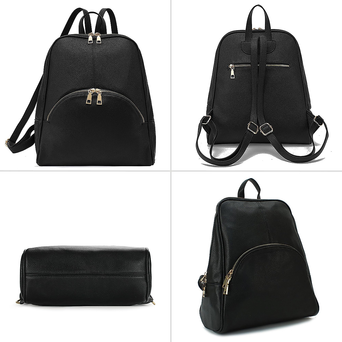 Scarleton Backpack Purse for Women, Purses for Women, Women Backpack Purse, Top Handle Mini Backpack, Travel Backpack, H160801 - Black