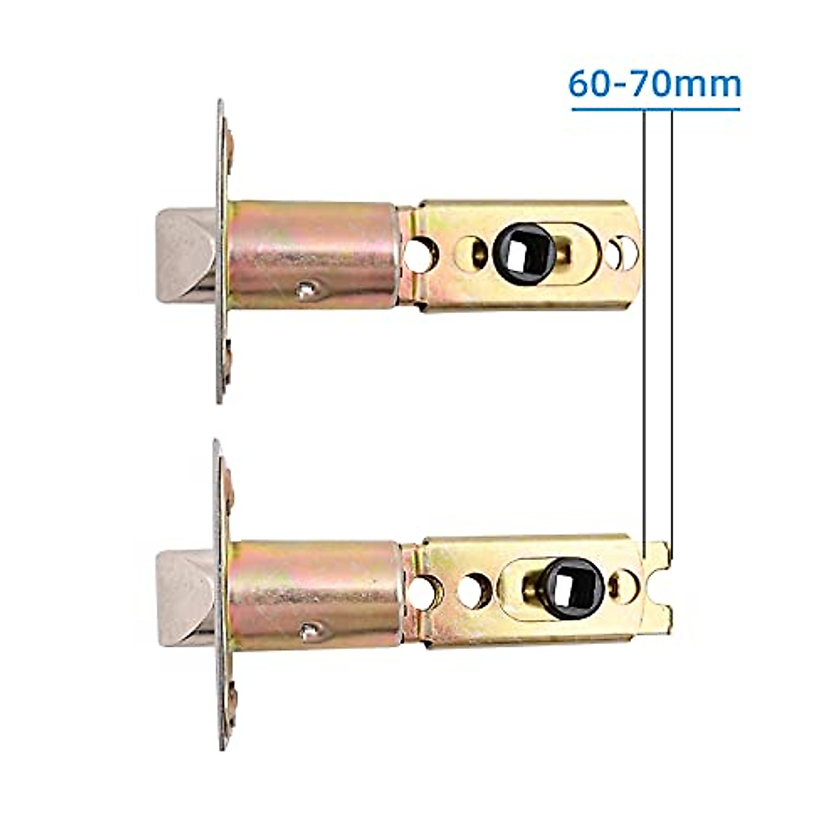 Front Entry Handle, Single Cylinder Lower Handleset Door Lever Satin Nickel Silver for Exterior/Interior Compatible With Left and Right Side Door