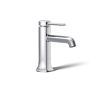 KOHLER 27000-4-CP Occasion Single-Handle Bathroom Faucet with Pop-Up Drain Assembly, One Hole Bathroom Sink Faucet, 1.2 gpm, Polished Chrome