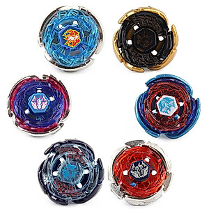 Gyros 6 Pieces Pack, Battling Tops Metal Fusion Starter Set with Stickers Two Launchers Gift Idea Toys for Boys Kids Children Age 6+…