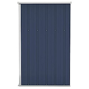 Wall-Mounted Metal Storage Shed for Outdoor, Outdoor Storage Shed with Lockable Doors, Utility Tool Shed Storage Cabinet for Garden, Backyard, Patio, Outside use, Anthracite 46.5"x39.4"x70.1" Steel