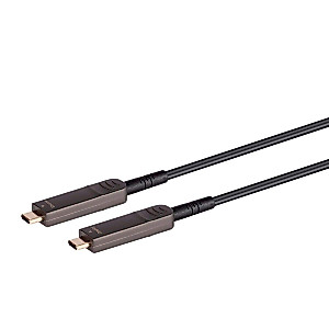 Monoprice USB 3.1 Type-C to Type-C Video-Only Cable - 4K@60Hz, Fiber Optic, AOC, 75 Feet, Black - SlimRun AV Series