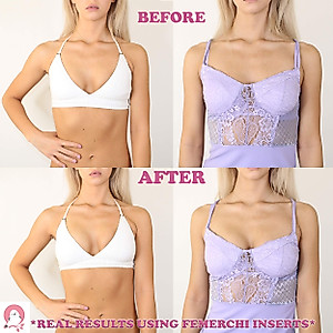 Femerchi Silicone Bra Inserts Pads for Sizes A-D – Breathable, Nonslip Breast Enhancers Inserts – Reusable, Washable Bra Pads Inserts Push Up – Semi-Adhesive Design for Bra, Bikini, Sports Bra