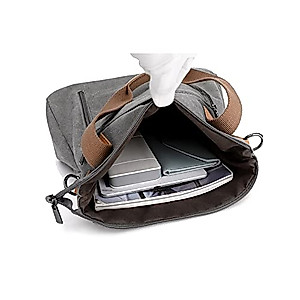 Nanwansu Women's Vintage Canvas Handbag Shoulder bags Multi-Pocket Tote Crossbody Satchel Bags Burgundy