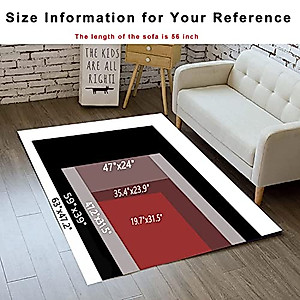 Large Rugs for Kids Boys Gamer Area Carpet 3D Printed Controller Gamepad Dining Living Play Bedroom Home Decor Non-Slip Comfy Floor Casual Mat 47"x24"