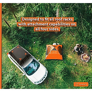 Durable Roof Top Waterproof Cargo Bag - Zone Tech Classic Black 15 Cubic Feet Premium Quality Universal Waterproof Fold-able Leak Proof Traveling Roof Top Car Bag