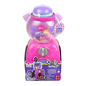 Polly Pocket Travel Toy, Gumball Bear Playset with 2 Micro Dolls & 26 Surprise Accessories, Animal Toy Compact