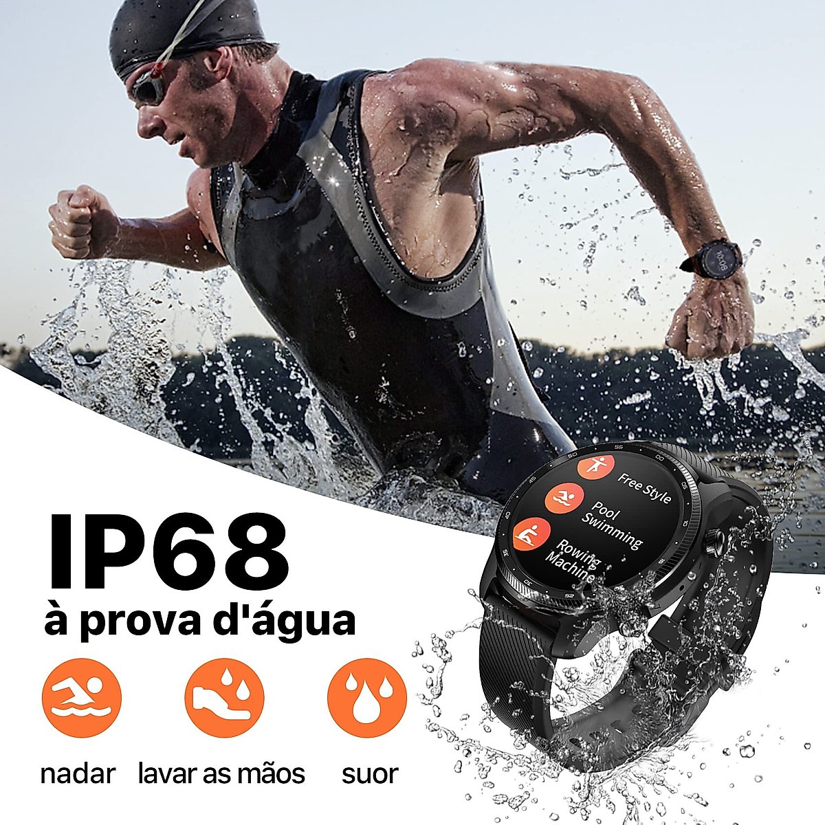 Ticwatch Pro 3 Ultra GPS Smartwatch Qualcomm SDW4100 and Mobvoi Dual Processor System Wear OS Smart Watch for Men Fatigue Assessment 3-45 Days Battery NFC Mic Speaker iOS Android Compatible