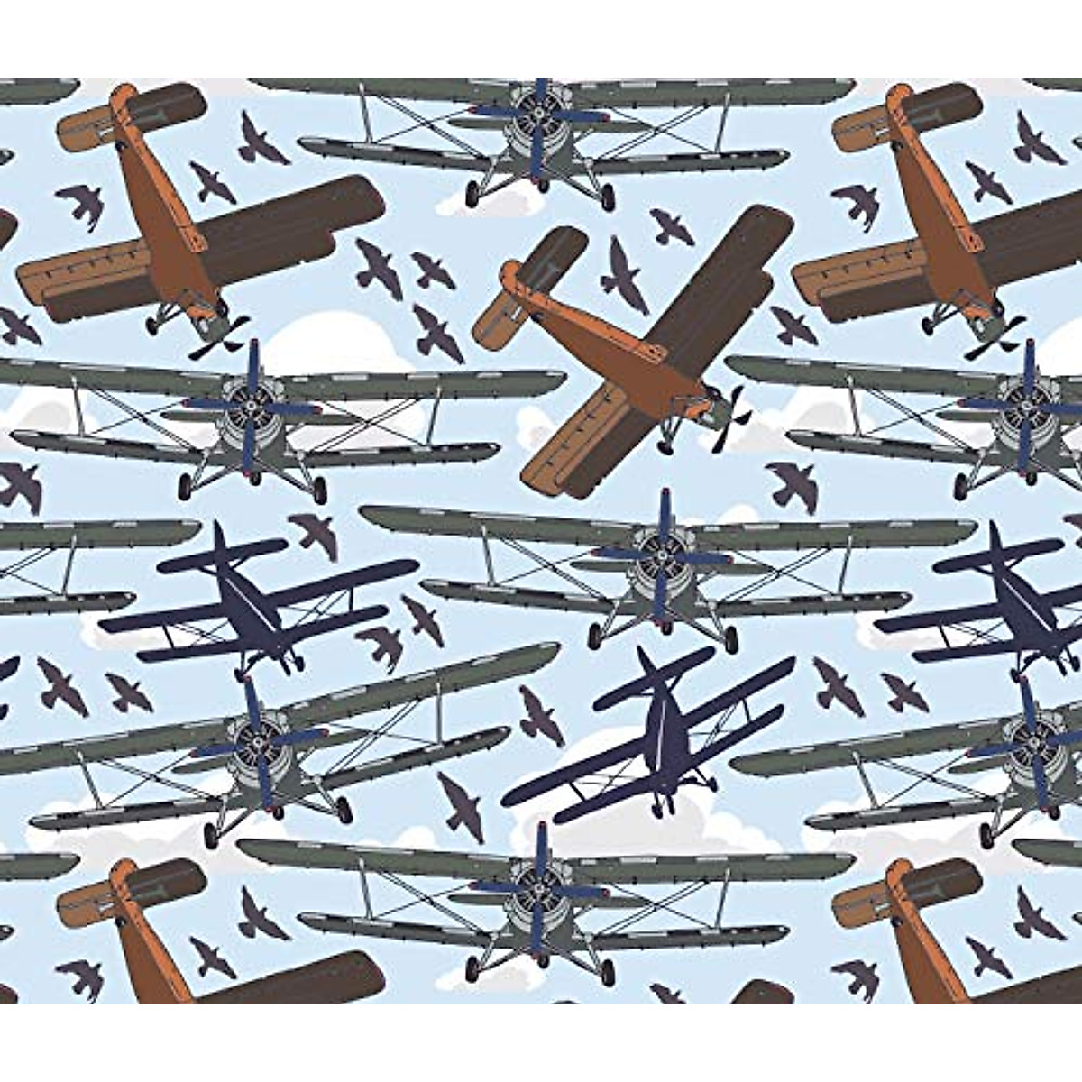 Stesha Party Airplane Wrapping Paper Vintage Plane Present Gift Wrap 30 x 20 Inch (3 Sheets)