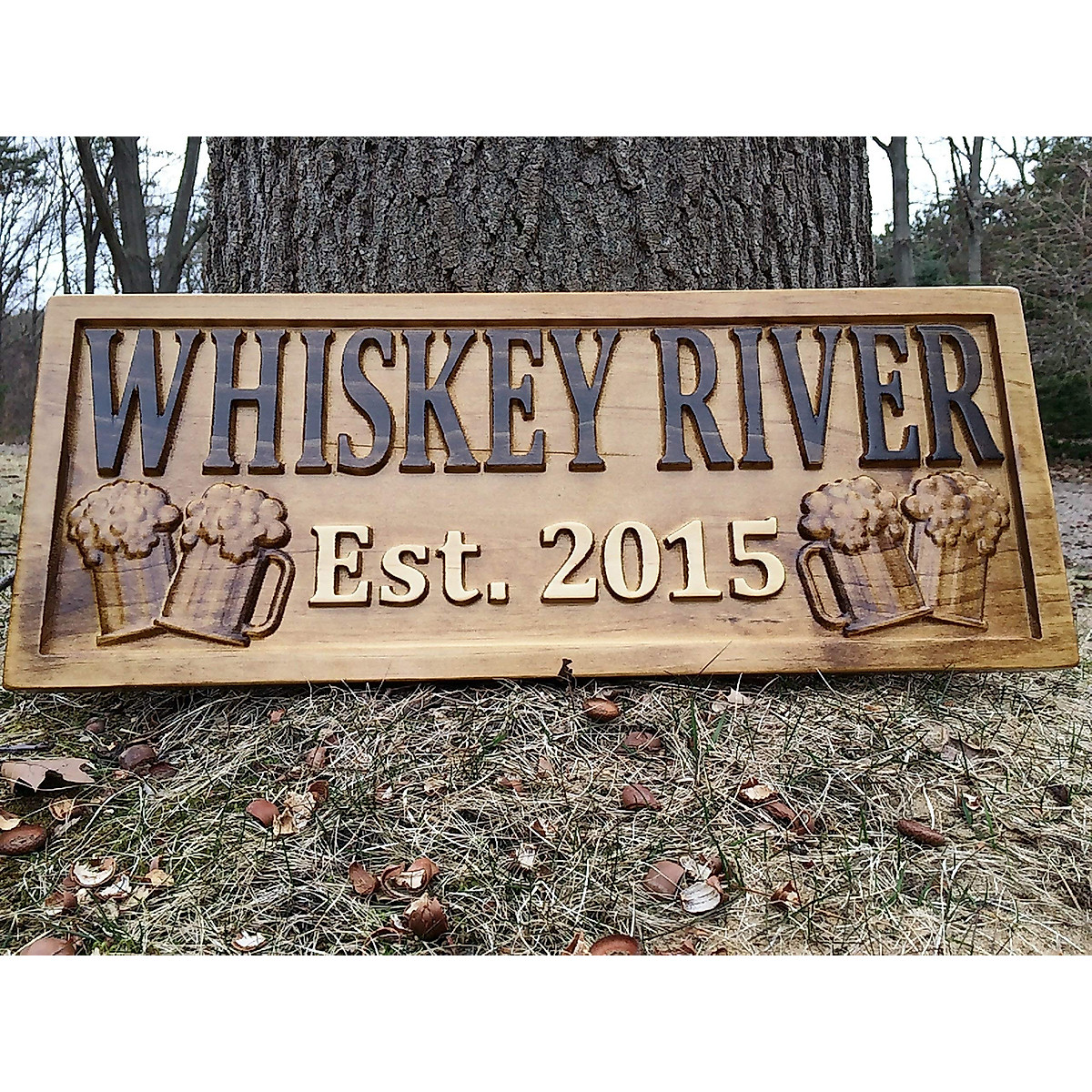 Personalized Bar Sign Custom Carved Wood Sign Personalized Wood Sign Groomsmen Gift Cabin Sign Man Cave Sign Pub Rustic Home Decor Housewarming Gift Wine Cellar Beer Basement Bar Decor