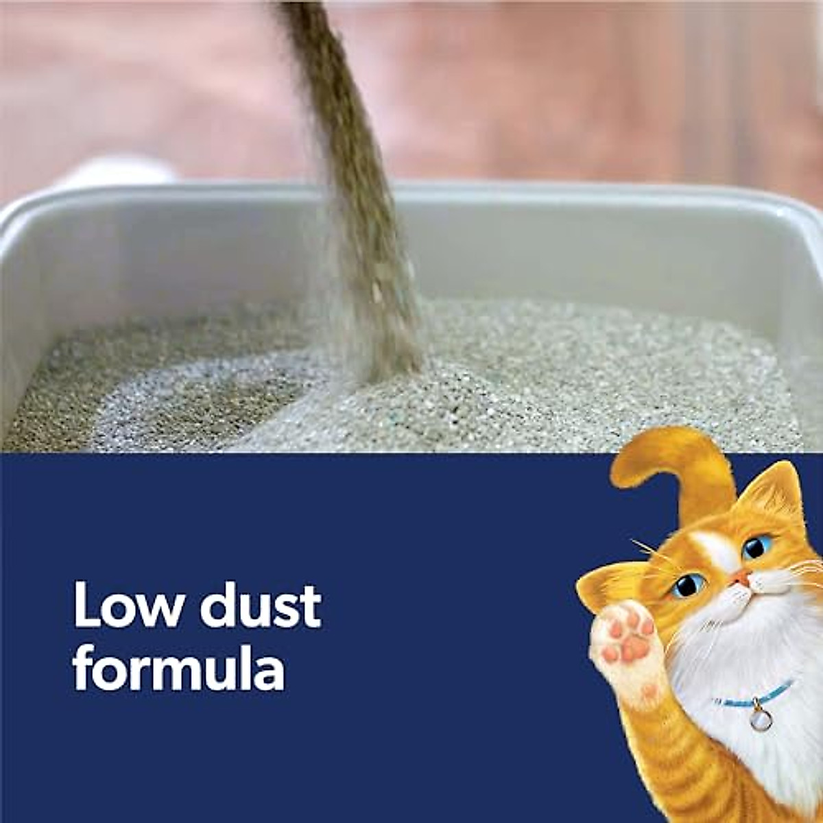 Fresh Step Clean Paws Low Tracking Litter Simply Unscented, Clumping Litter With Activated Charcoal Technology, 22.5 lb. Box