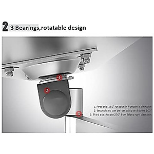 HM&DX Wall Mount Adjustable Keyboard Tray,Keyboard and Mouse Tray Wall Mount,Height Adjustable Typing Platform,sit-Stand Keyboard Arm Keyboard Bracket,Swivel Keyboard Tray for Home Office