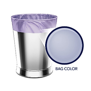 Color Scents Small Trash Bags - 4 Gallon, 80 Bags (1 Pack of 80 Count), Twist Tie - Lavender Bag in Lavender Scent with Microban