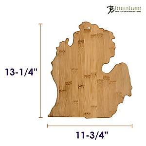 Totally Bamboo Michigan State Shaped Serving & Cutting Board, Large
