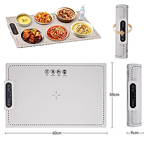 Miller Market Warming Mat, Tempmaster Adjustable Warming Tray, Temp Master Adjustable Warming Tray, Adjustable Food Warmer Mat, Electric Food Warmer Mat Warming Pad for Food (1 pcs Beige)