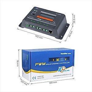 EPEVER 10a Charge Controller 12V/24V Auto Work， ViewStart Series PWM Solar Panel Solar Charge Controller, Common Negative Grounding VS1024BN