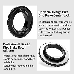 VGEBY Mountain Bike Center Lock Wheelset Hub Disc Lock Cover 12/15/20MM Barrel Shaft Centerlock Disc Rotor Lockring