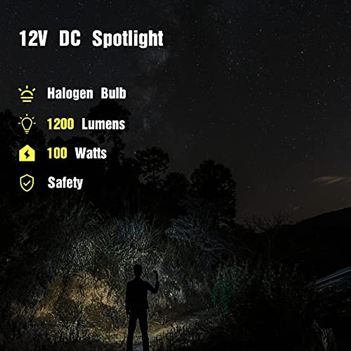 800-2301-0 Max Million III with 12V DC Charger Halogen Bulb Spotlight