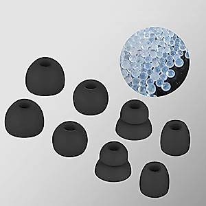 PB3 Earbuds Replacement Tips Compatible with Beats Powerbeats3 Wireless Stereo Headphones 4 Pairs Small Medium Large and Double Flange (Grey)