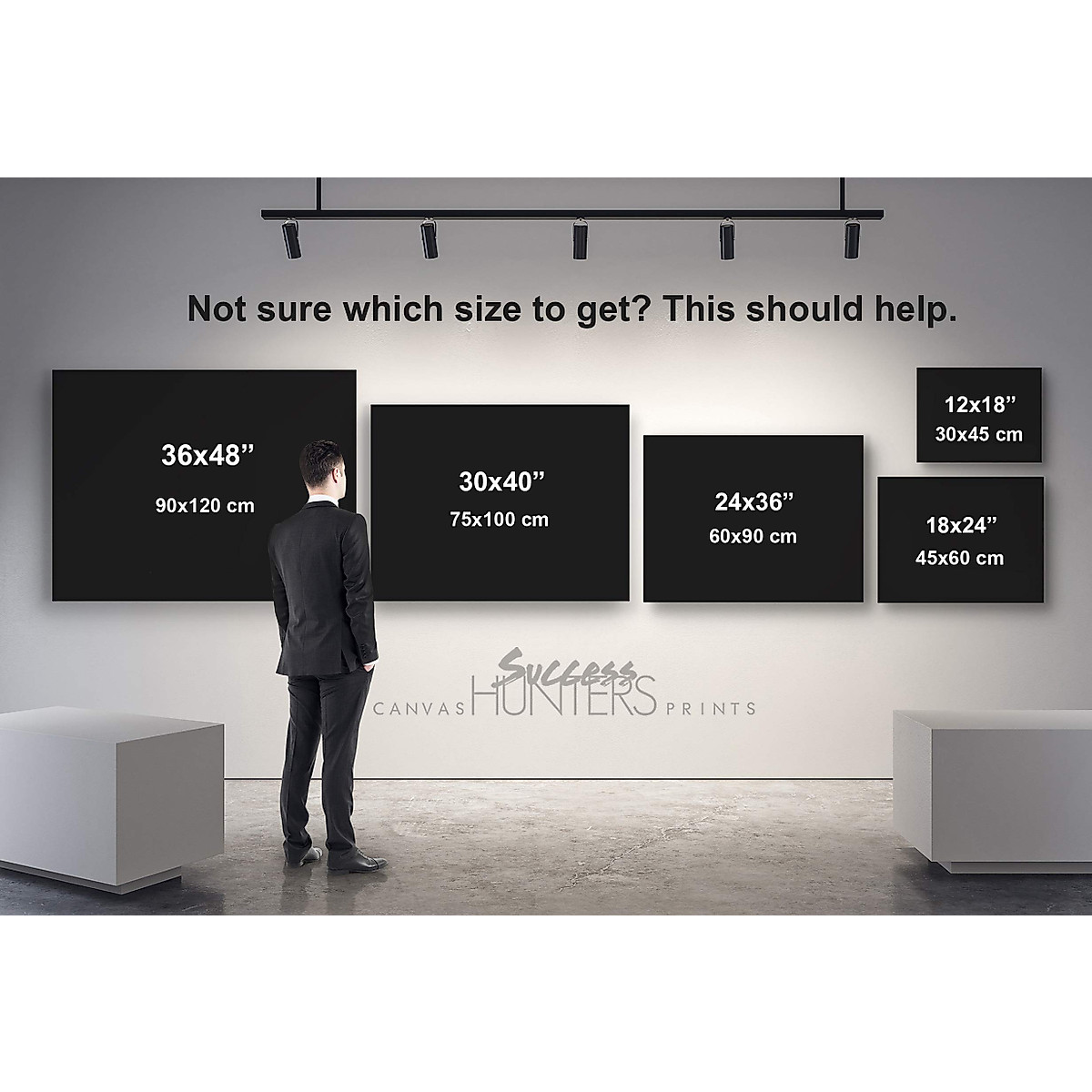 SuccessHunters How To Make 1,000,000 Dollars Motivational Quote Canvas Print Office Decor Wall Art Inspirational Sign Entrepreneur Money Artwork Saying (12" x 18")