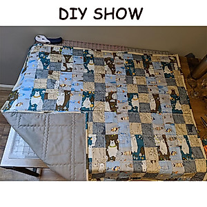 Hanjunzhao Zoo Animals Fat Quarters Fabric Bundles, Bear Fish Print Precut Sewing Quilting Fabric,18" x 22"(Multi)