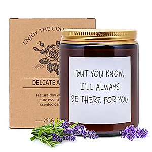 AGOL Lavender Candles Gifts for Women, 9 oz Aromatherapy Candles for Home Scented (Over 50 Hours of Burn Time), Natural Soy Candles for for Travel, Spa, Bath, Just Because Gifts for Her, Mom, Friend