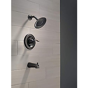 DELTA Faucet Windemere Single-Function Tub and Shower Trim Kit with Single-Spray Shower Head, Oil Rubbed Bronze BT14496-OB (Valve Included)