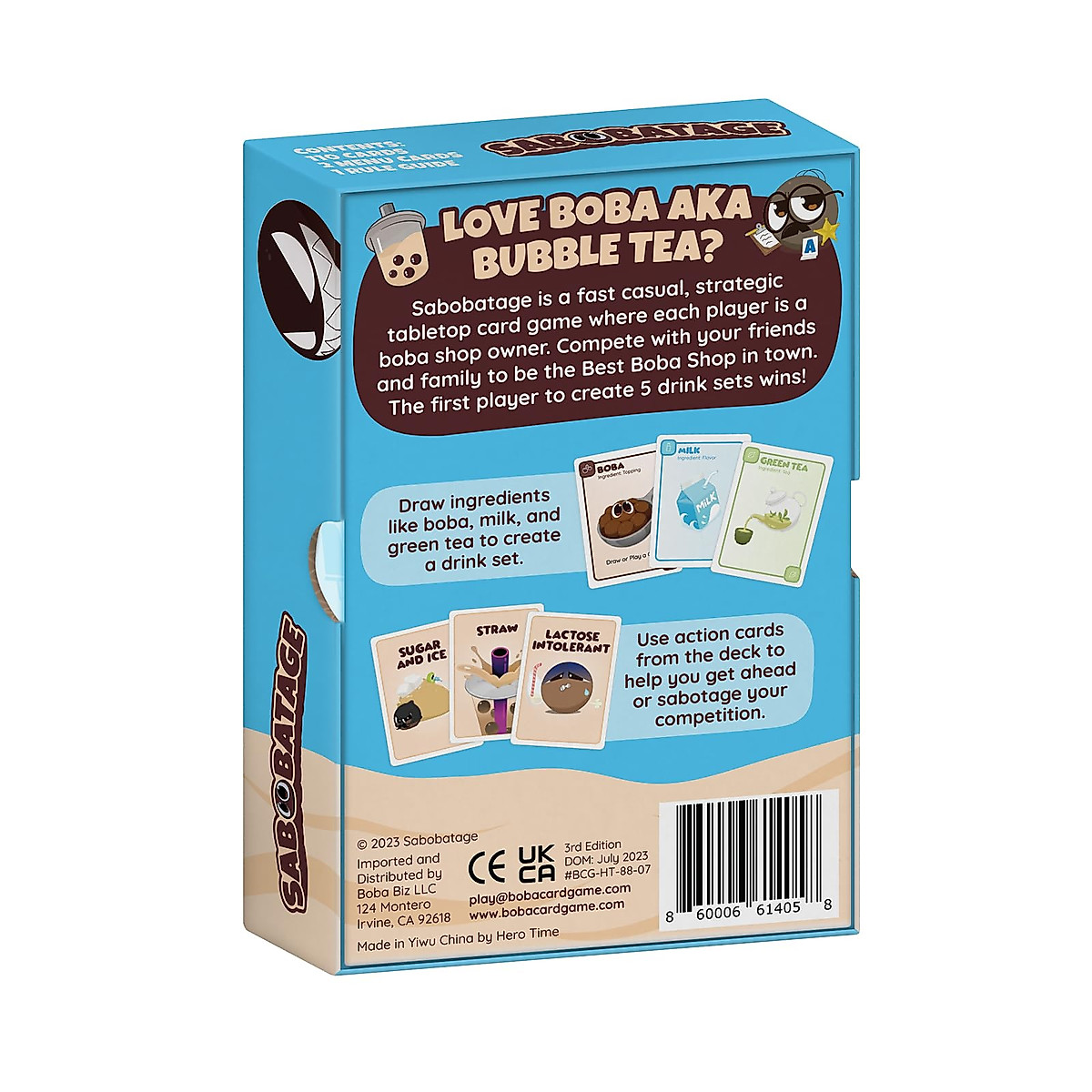 Sabobatage: The Boba Card Game 2nd Edition | Easy Family-Friendly Party Game | Card Games for Adults, Teens & Kids | 2-5 Players (Base Game 2nd Edition)