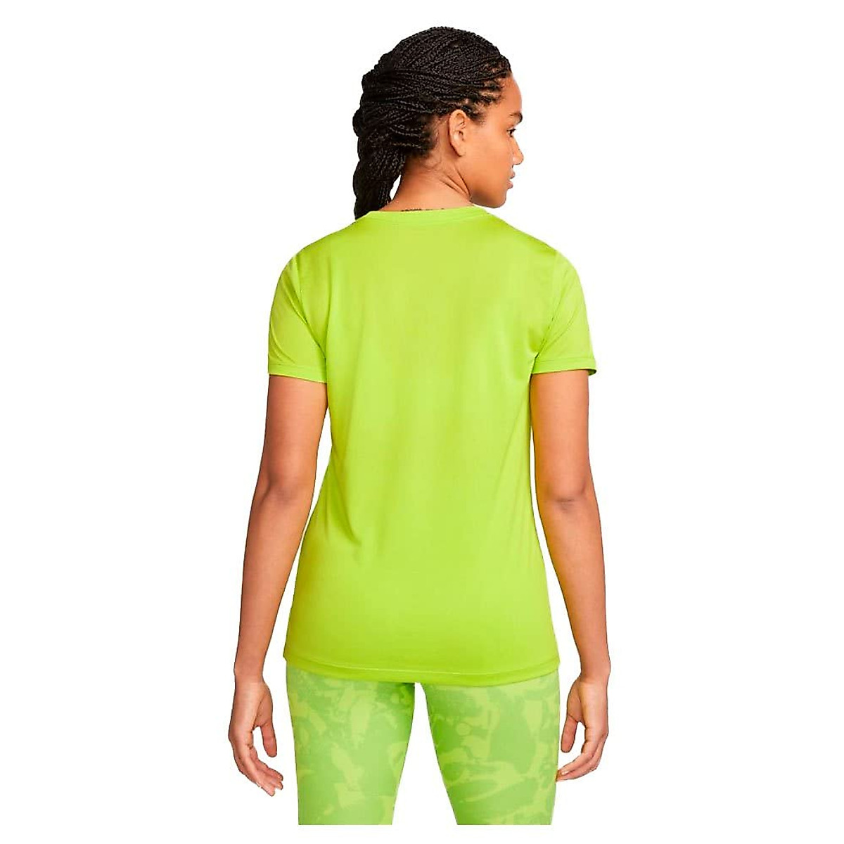 Nike Women's Legend Short Sleeve Shirt (Atomic Green/White, Medium)