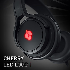 Cherry HC 2.2 Wired Headset for Gaming & Multimedia USB 7.1 Surround Sound Detachable Microphone Black 7 Foot Long Cord.