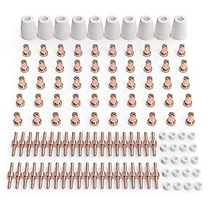 YESWELDER 110 Pcs Plasma Cutting Consumables Fit Cut40 50 with Plasma Cutter Torch PT31 LG40