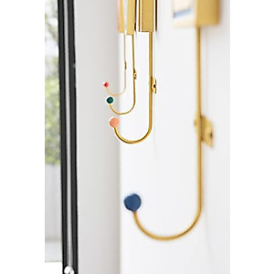 COLLECTIVE HOME - Monogram Wall Hooks, Wall Mounted Hooks for Hanging, Wood Letters for Wall Decor, Home-Bedroom-Living Room Gold Decor, Decorative Wall Hangers for Coat, Scarf, Bag(B)