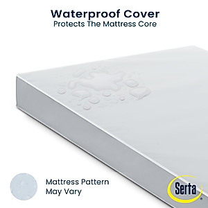 Serta Perfect Start Dual Sided Baby Crib Mattress & Toddler Mattress - Waterproof - Hypoallergenic - Premium Sustainably Sourced Fiber Core  GREENGUARD Gold Certified – 7 Year Warranty - Made in USA