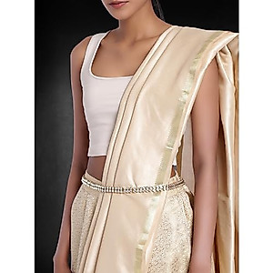 Aheli Tradional Ethnic Kundan Waist Chain Kamar Patta Belly Chain Indian Jewelry for Women