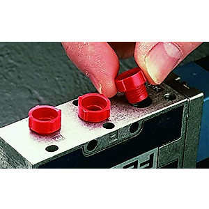Caplugs PDO-104 – PDO Series – Plastic Threaded Plugs for SAE O-Ring Ports, 1000 Pack, To Plug Thread Size 7/16" - 20, High-Density Polyethylene (PE-HD), Red (99191593)