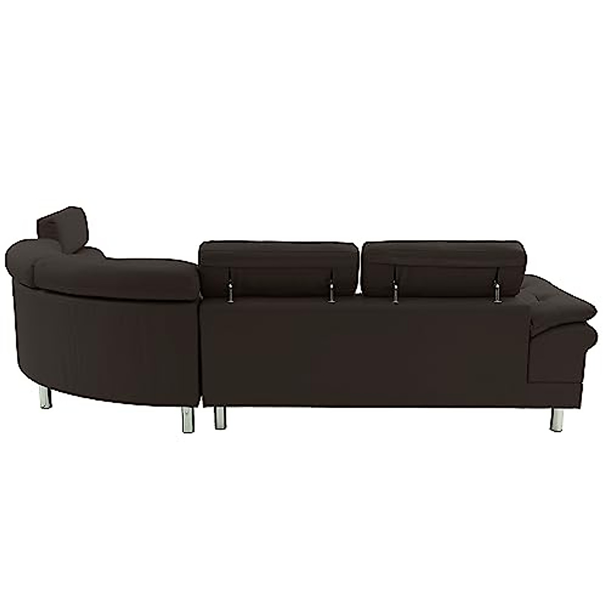 Poundex F6984 Bobkona Isidro Faux Leather sectional
