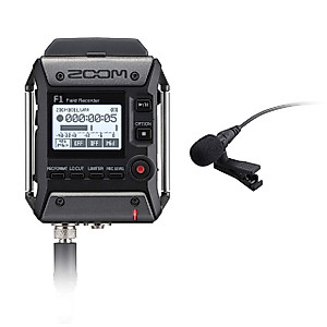 Zoom F1-LP Lavalier Body-Pack Recorder, Audio for Video Recorder, Records to SD Card, Battery Powered, Includes Lavalier Microphone