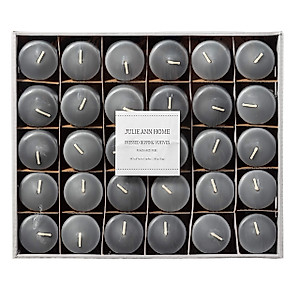 Grey Unscented Votive Candle - Set of 30 | Bulk Pack for Weddings, Bridal Showers or Home Parties and Centerpieces