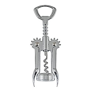 True Soar Winged Corkscrew Wine Opener - Self Centering Worm, Stainless Steel, Manual Wine Bottle Opener, Chrome Silver