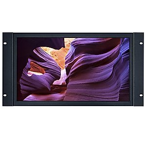 iChawk 17.3'' inch PC Monitor 1920x1080 16:9 Widescreen AV BNC HDMI-in VGA Embedded Open Frame Wall-Mounted Built-in Speaker Remote Control LCD Screen Display Pluggable U-Disk Video Player K173MN-59
