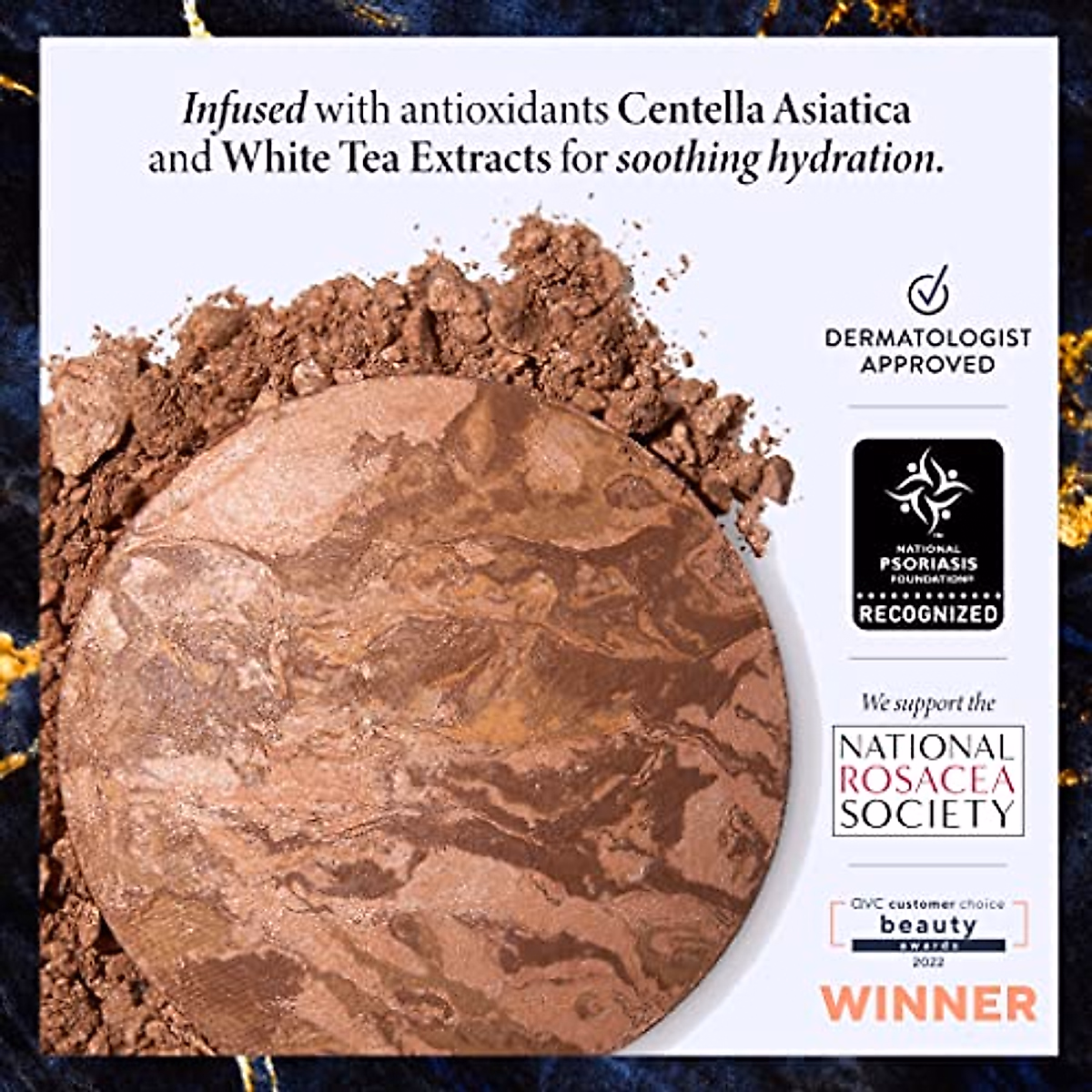 LAURA GELLER NEW YORK Award-Winning Baked Balance-n-Brighten Color Correcting Powder Foundation - Porcelain - Buildable Light to Medium Coverage - Demi-Matte Natural Finish