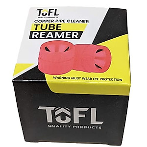 TOFL Pipe Tool - Great For Copper Pipes, A Reamer, And Deburring Tool, An Inner And Outer Reamer For Soft Metals And PVC Rigid Plastic Tubing 3/16 to 1-1/2-inch (6 Mm To 40 Mm) (Red)