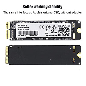 FLEANE FM13A 1TB PCIE 3.0x4 NVME SSD with DIY Tools for MacBook Air A1465 A1466 (2013-2017), MacBook Pro Retina A1398 A1502 (Late 2013-Mid 2015), iMac A1419 A1418 (2013-2017)